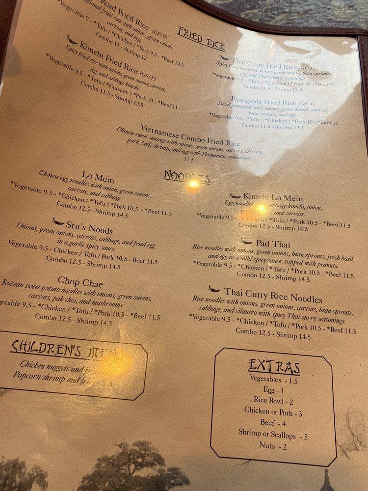 Menu at Silk Road Café restaurant, Vermillion