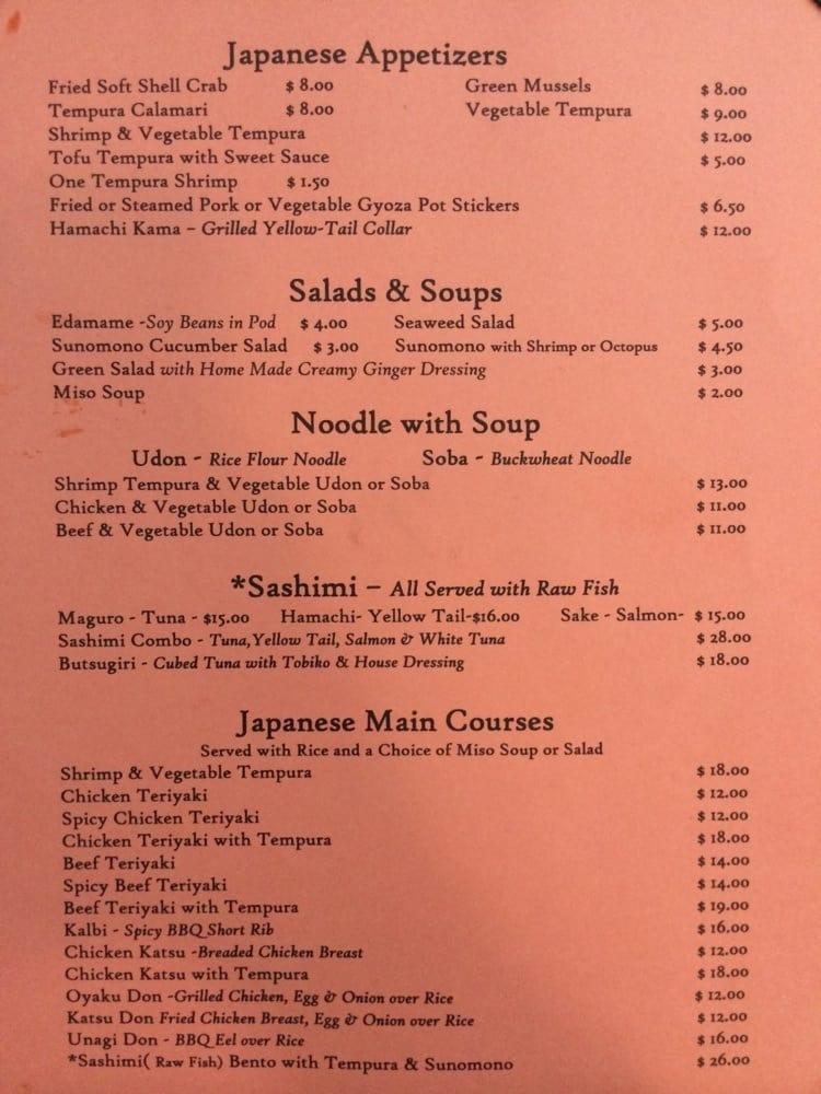 Menu at Bayfront Restaurant, Eureka