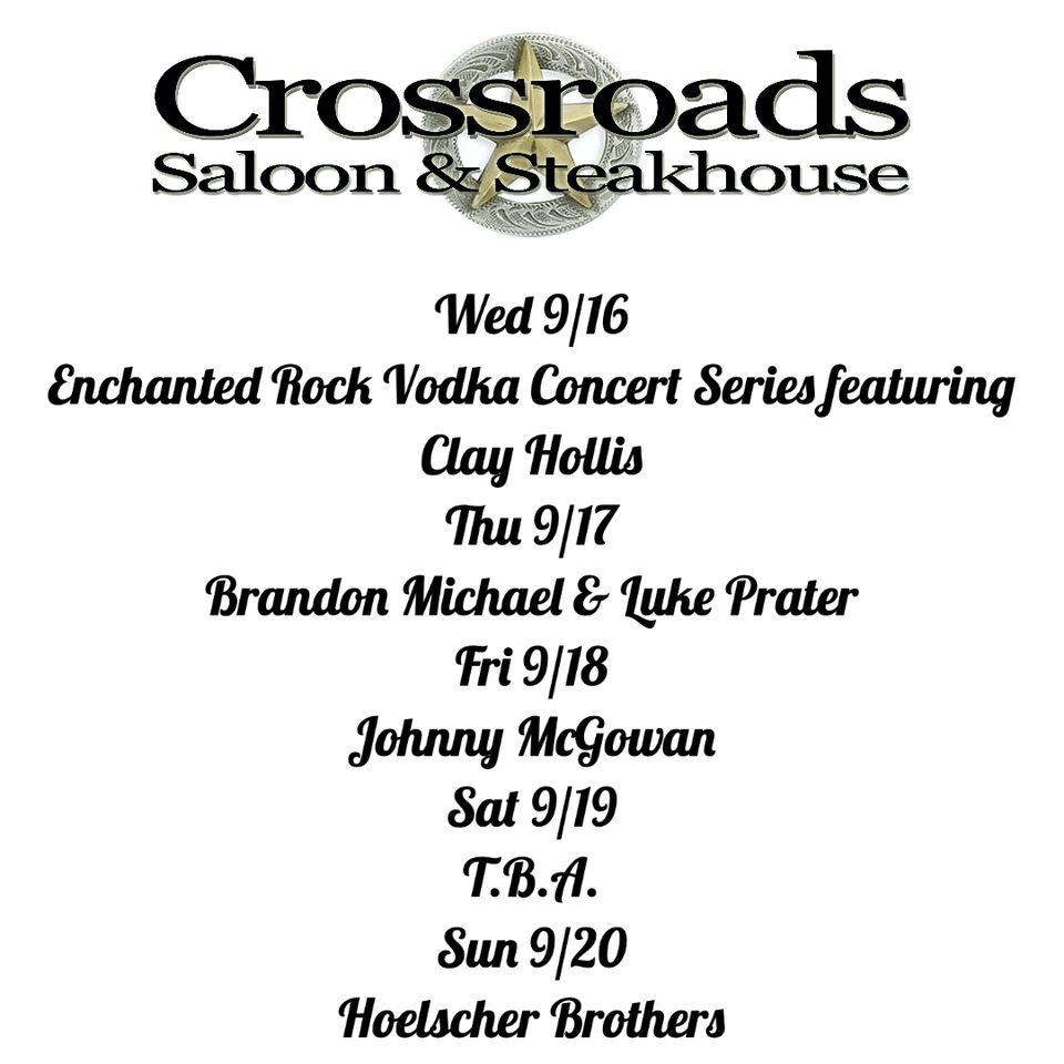 Menu at Crossroads Saloon and Steakhouse, Fredericksburg