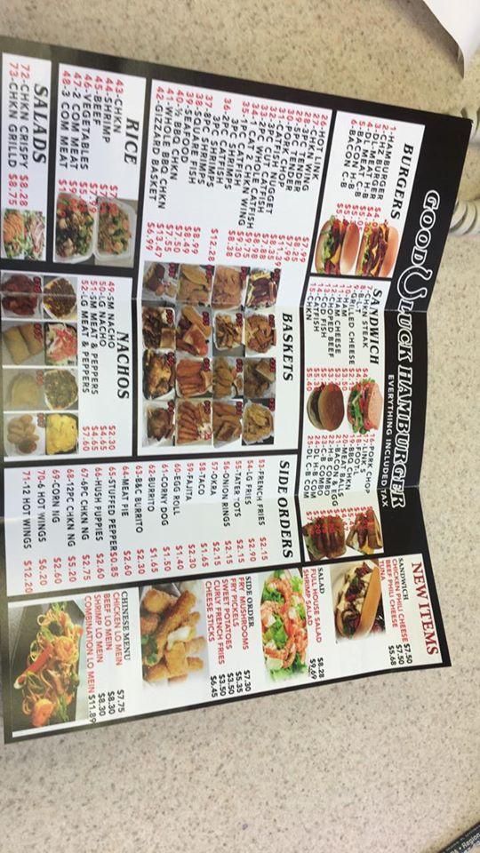 Menu at Good Luck Hamburgers Drive #3 restaurant, Dallas, S Second Ave