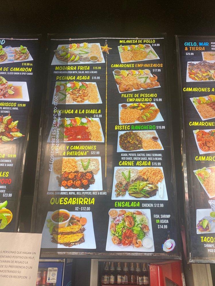 Menu at Mexican Burritos restaurant, Concord