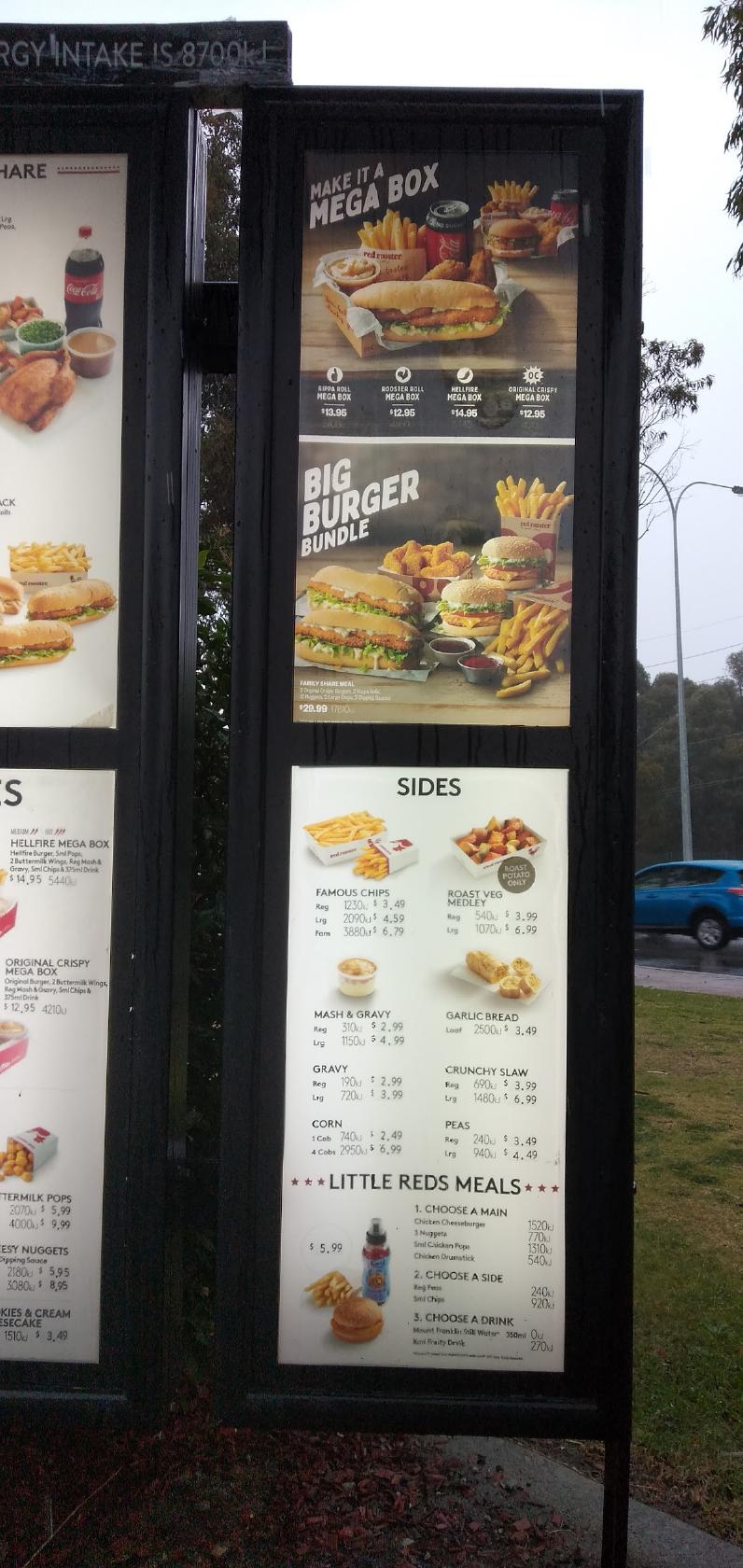 Menu at Red Rooster fast food, Innaloo, Scarborough Beach Rd
