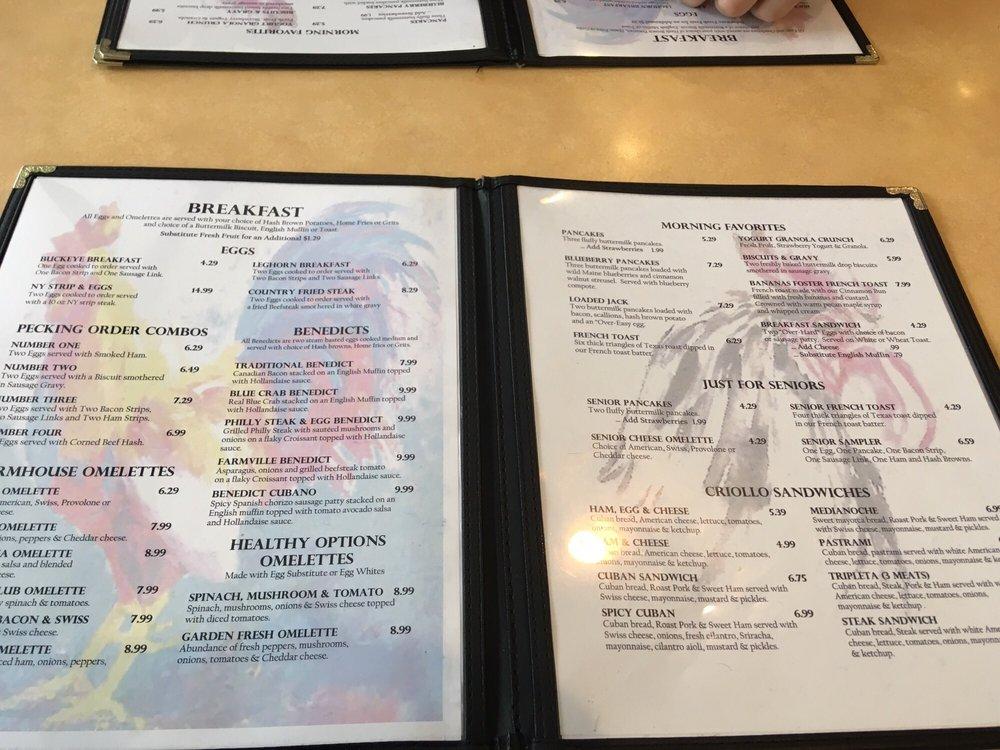 Menu at Cocky Rooster Cafe, Deltona