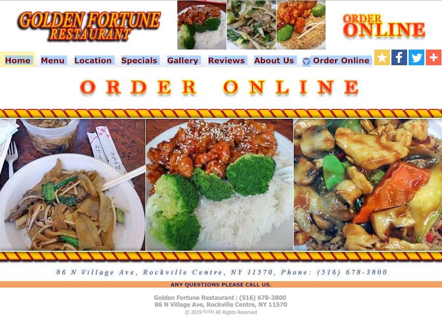 Menu at Golden Fortune restaurant, Rockville Centre, 86 N Village Ave