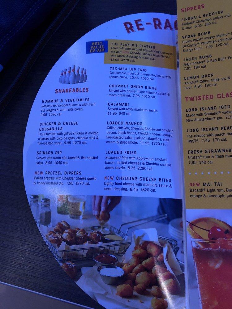 Menu at Main Event Knoxville restaurant, Knoxville