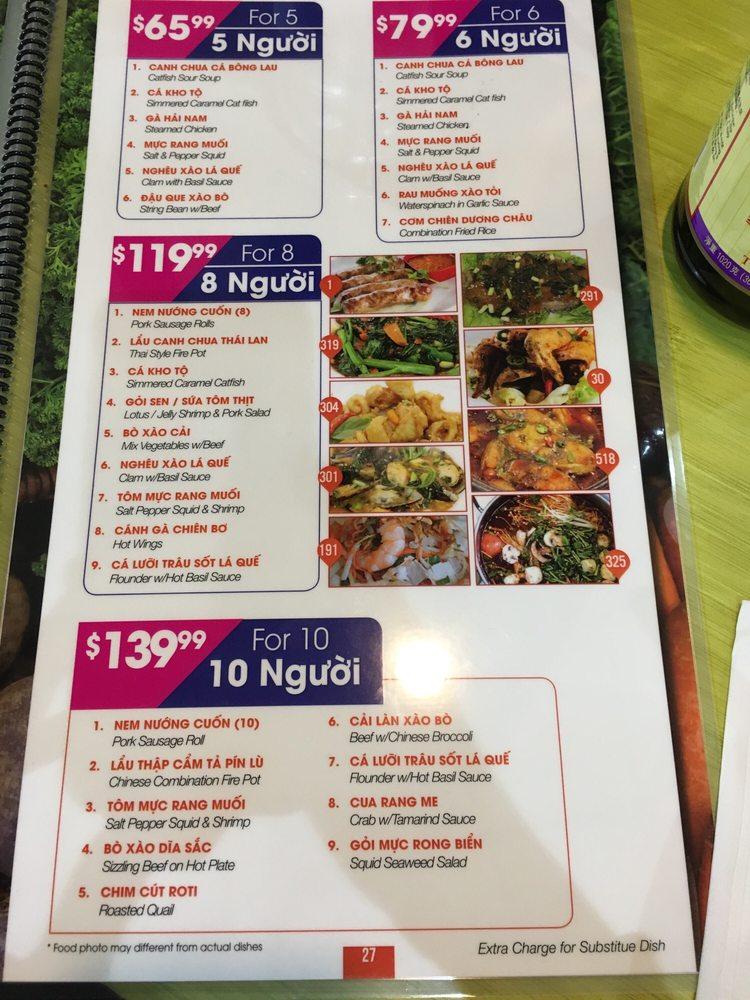 Menu at Bistro B restaurant, Oklahoma City