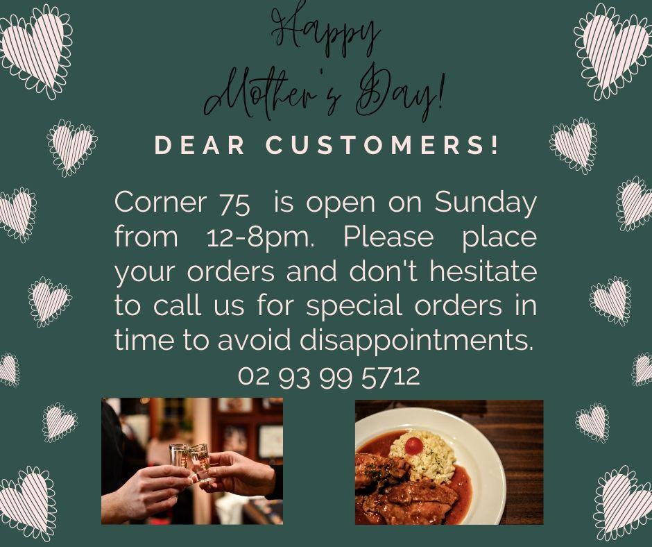 Menu at Corner 75 Hungarian Restaurant, Randwick