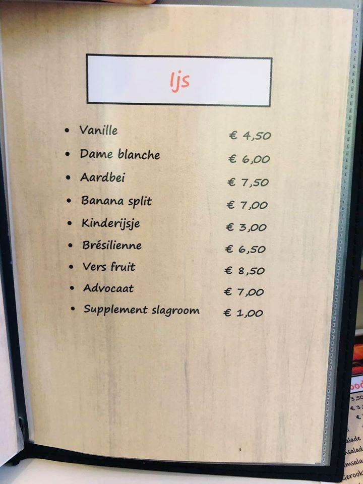 Menu at effe anders helchteren, Houthalen-Helchteren