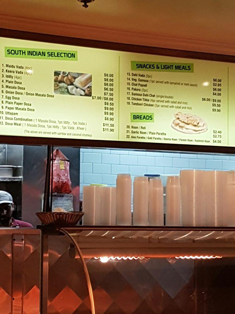 Menu at Flora Indian Restaurant, Melbourne