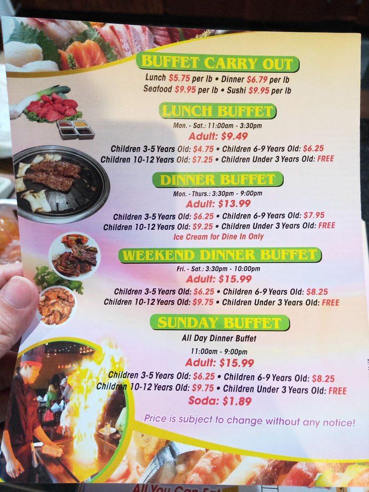 Menu at Lu Buffet & Grill restaurant, Gaithersburg