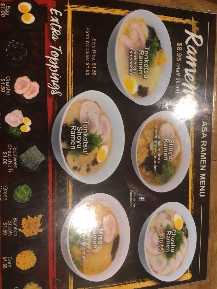 Carta del restaurante Asa Ramen, Orem