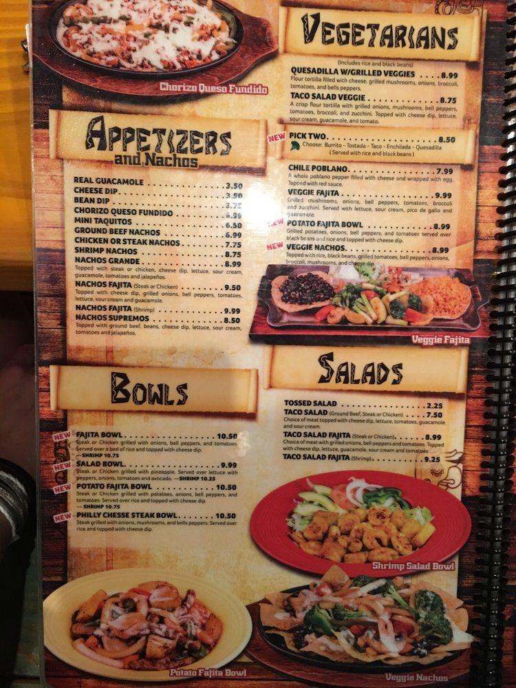 Menu at Don Sol Mexican Grill restaurant, Mattoon