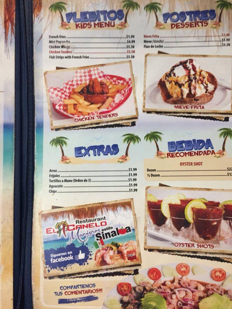 Menu at El Canelo Restaurant, Las Vegas