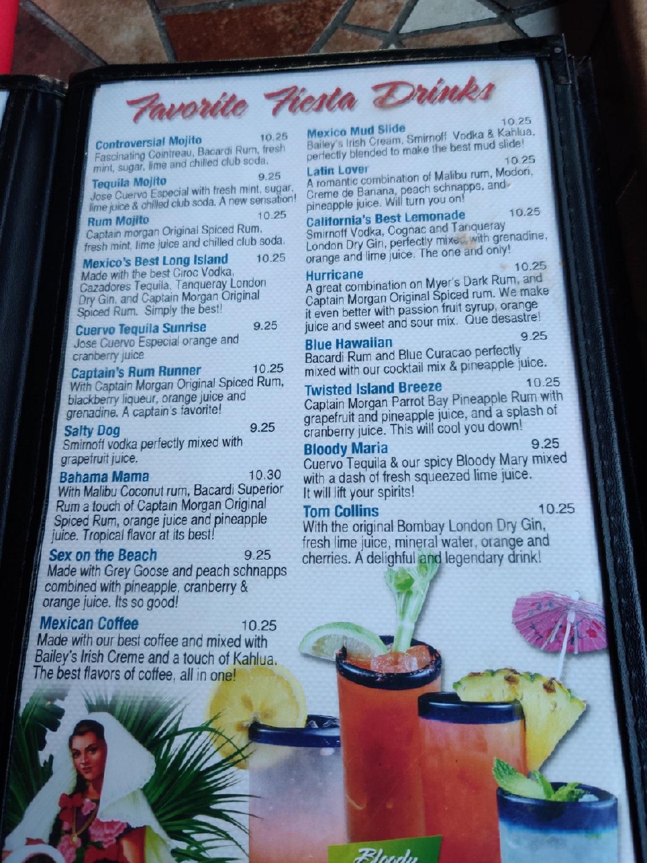 Menu at Las Trojas Cantina restaurant, Morrow