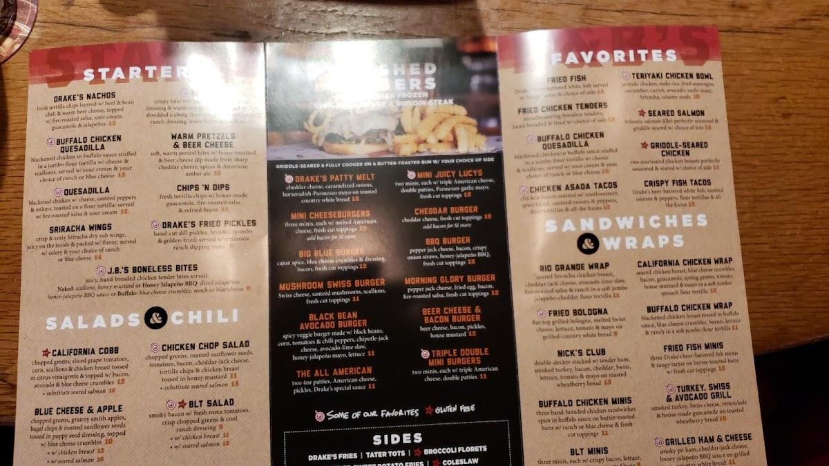 Menu at Malone's Lansdowne restaurant, Lexington, Tates Creek Rd