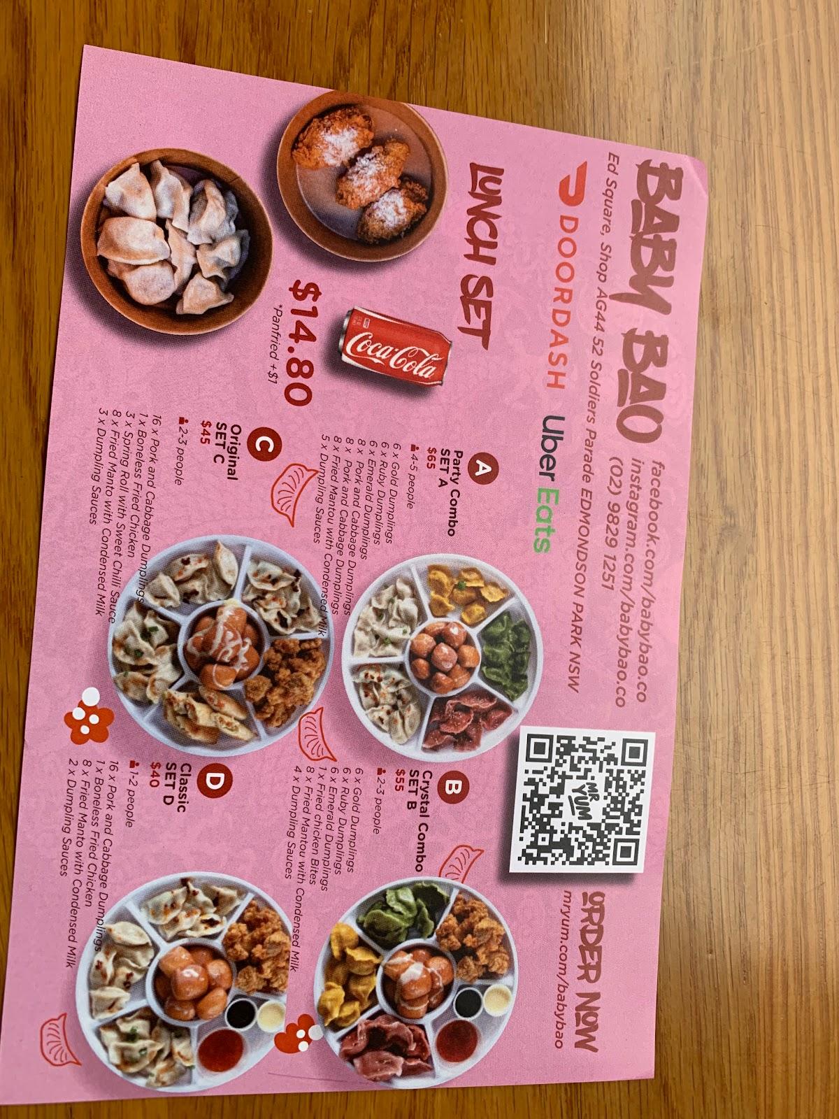 Menu at Baby Bao Edmondson Park restaurant, Edmondson Park