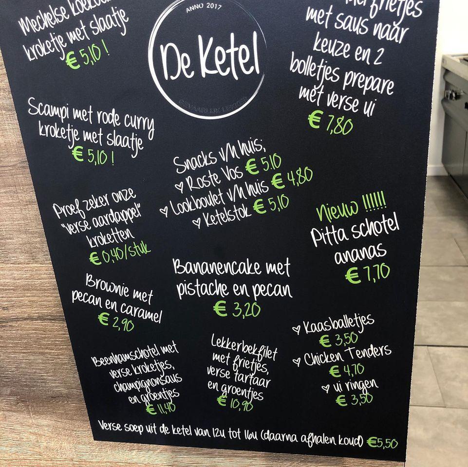 Menu at Frituur De Ketel, Lochristi