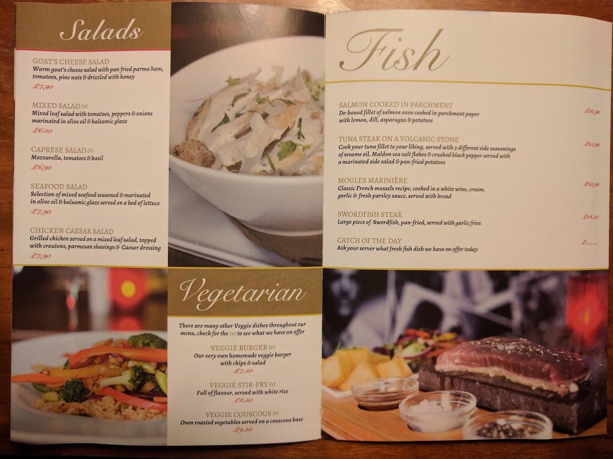 Menu at Paparazzi Steakhouse, Gibraltar