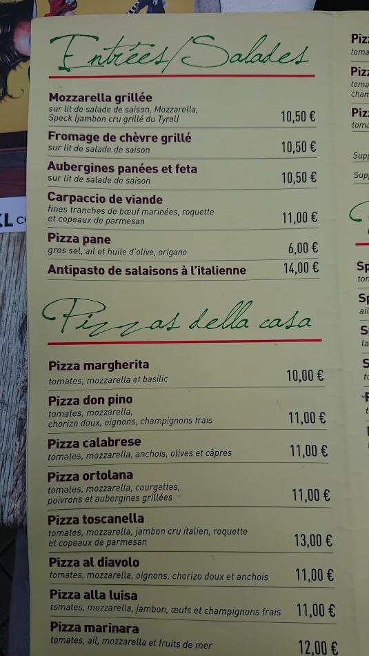 Menu at Pasta Al Dente restaurant, Angers