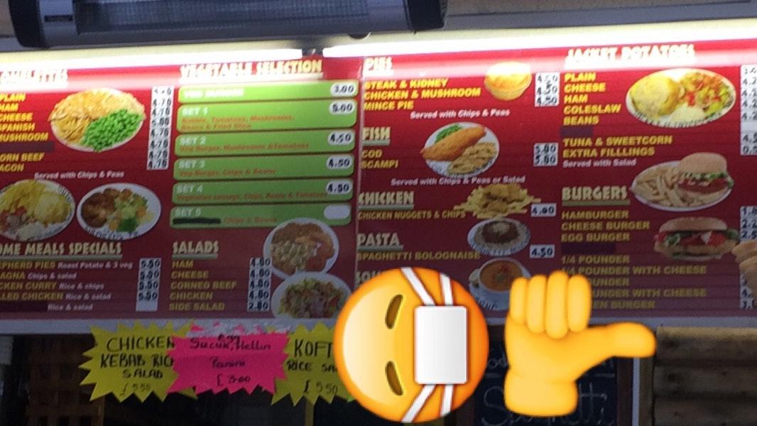 Menu at Enjoy Cafe, Enfield, 310 Baker St