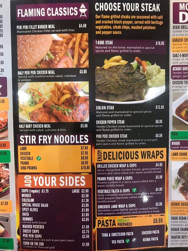 Menu at Kebabish Original Blackburn restaurant, Blackburn