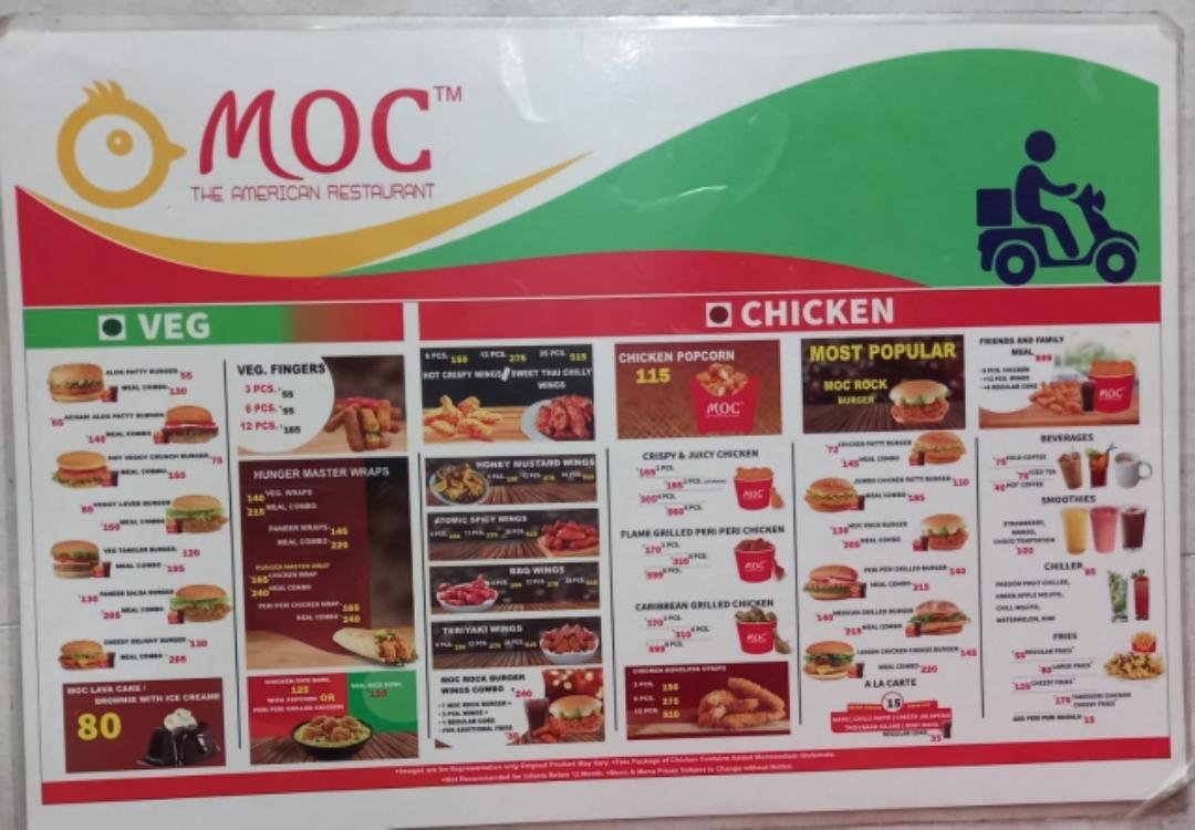 Menu at Mad Over Chicken,MOC, Nashik, Food court FC-15 City Centre Mall