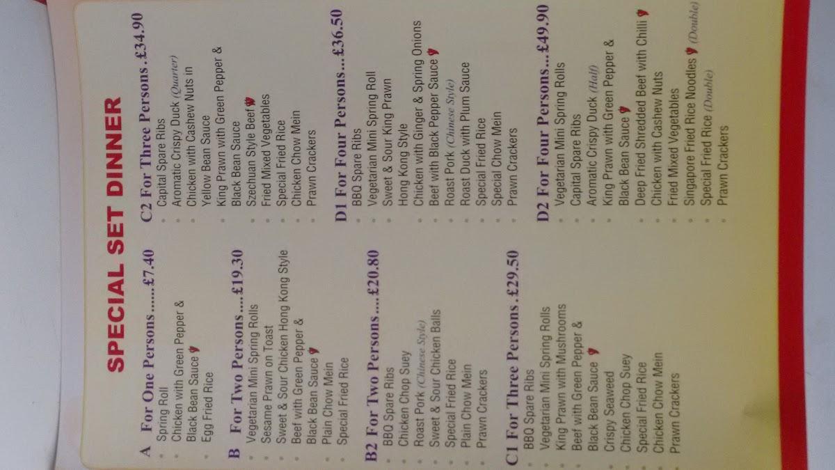 Menu at Magic Wok fast food, Sittingbourne