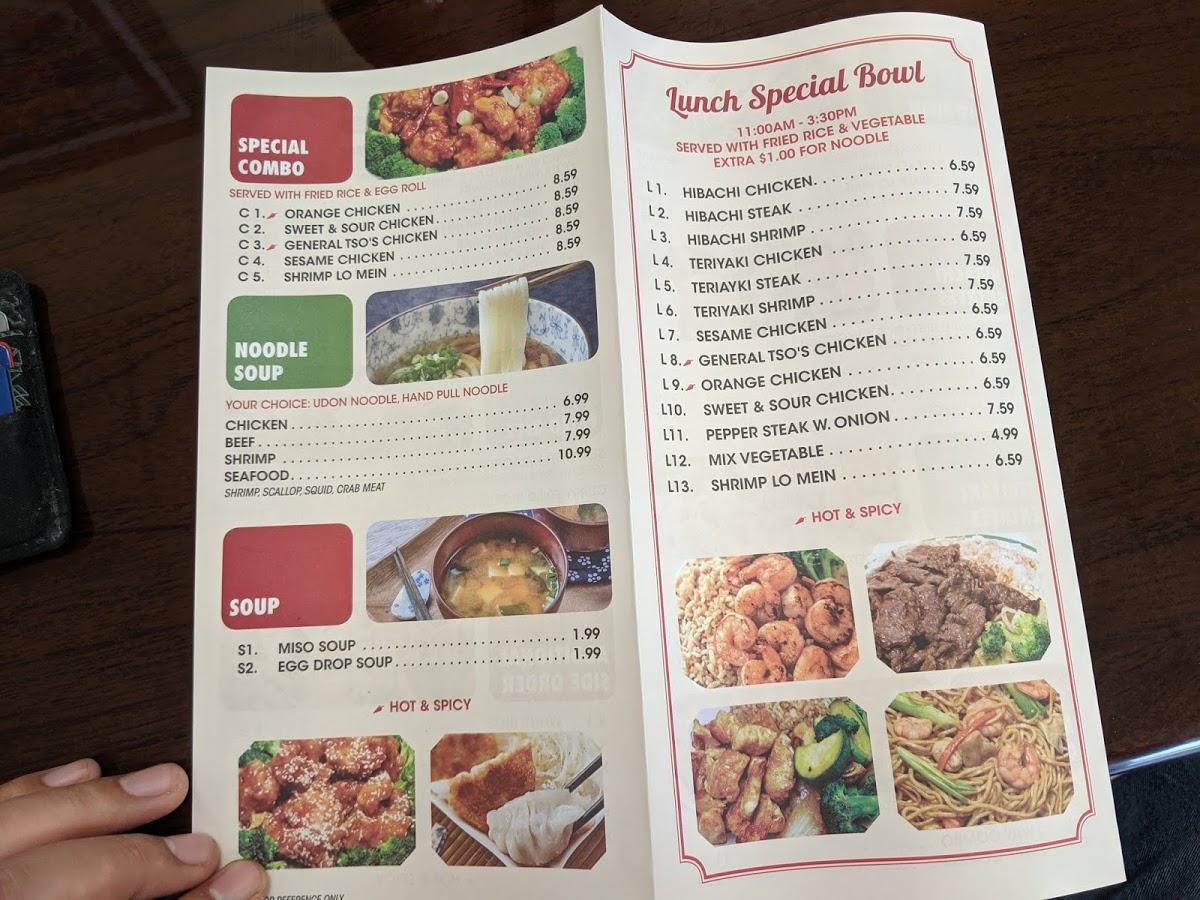 Menu at Yoshi Express restaurant, Augusta, Windsor Spring Rd suite 12