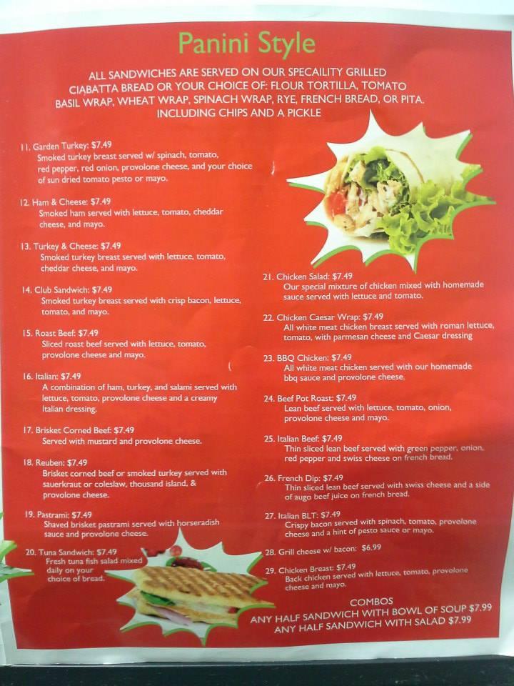 Carta del restaurante Zesty Gyros, Grand Rapids