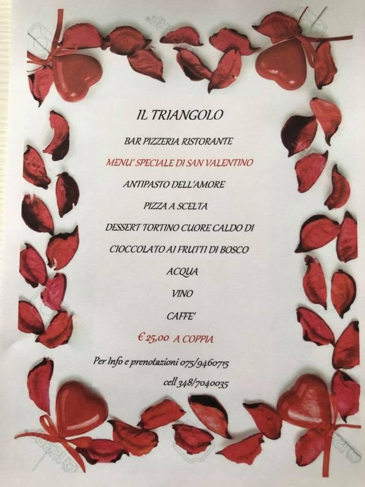 Menu at Il Triangolo restaurant, Pietralunga