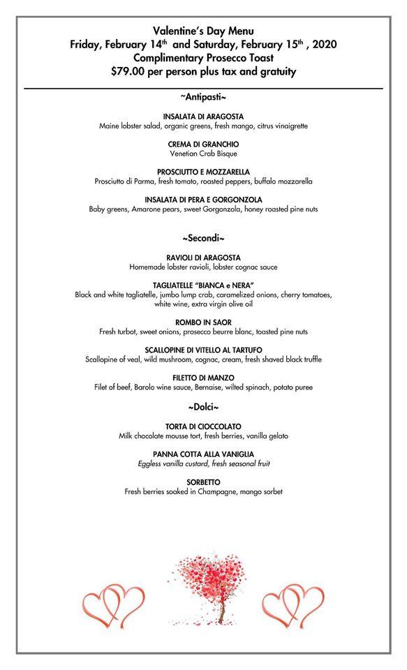 Menu at Ombra Cucina Italiana restaurant, Hilton Head Island