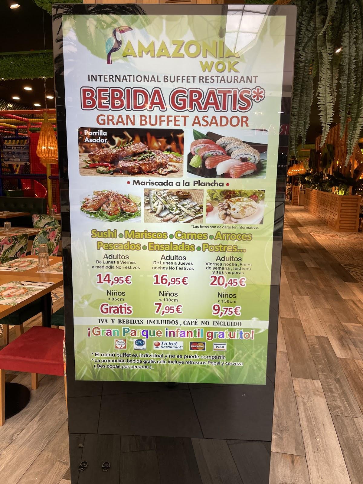 Carta del restaurante Amazonia Wok, Arroyomolinos