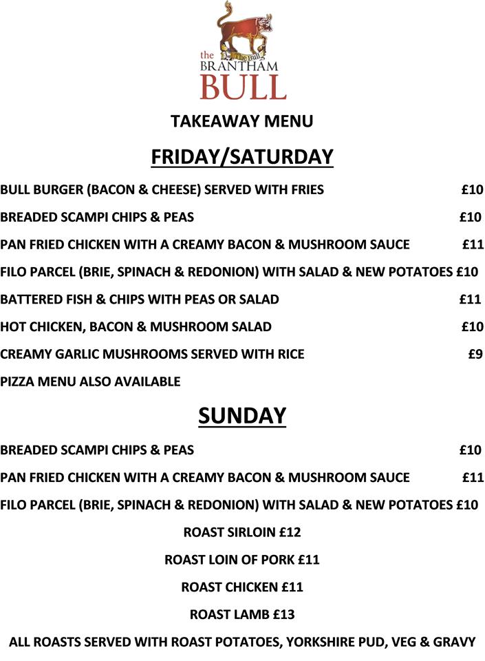 Menu at The Bull pub & bar, Manningtree