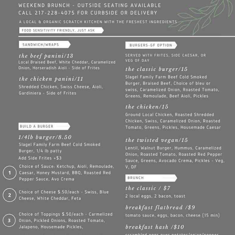 Menu at Grown N' Gathered pub & bar, Quincy