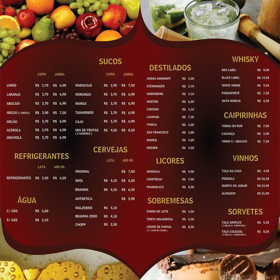 Menu at Picanha & Cia restaurant, Jales
