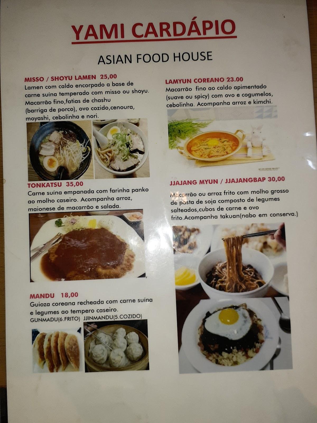 Menu em Yami Asian Food restaurante, Curitiba