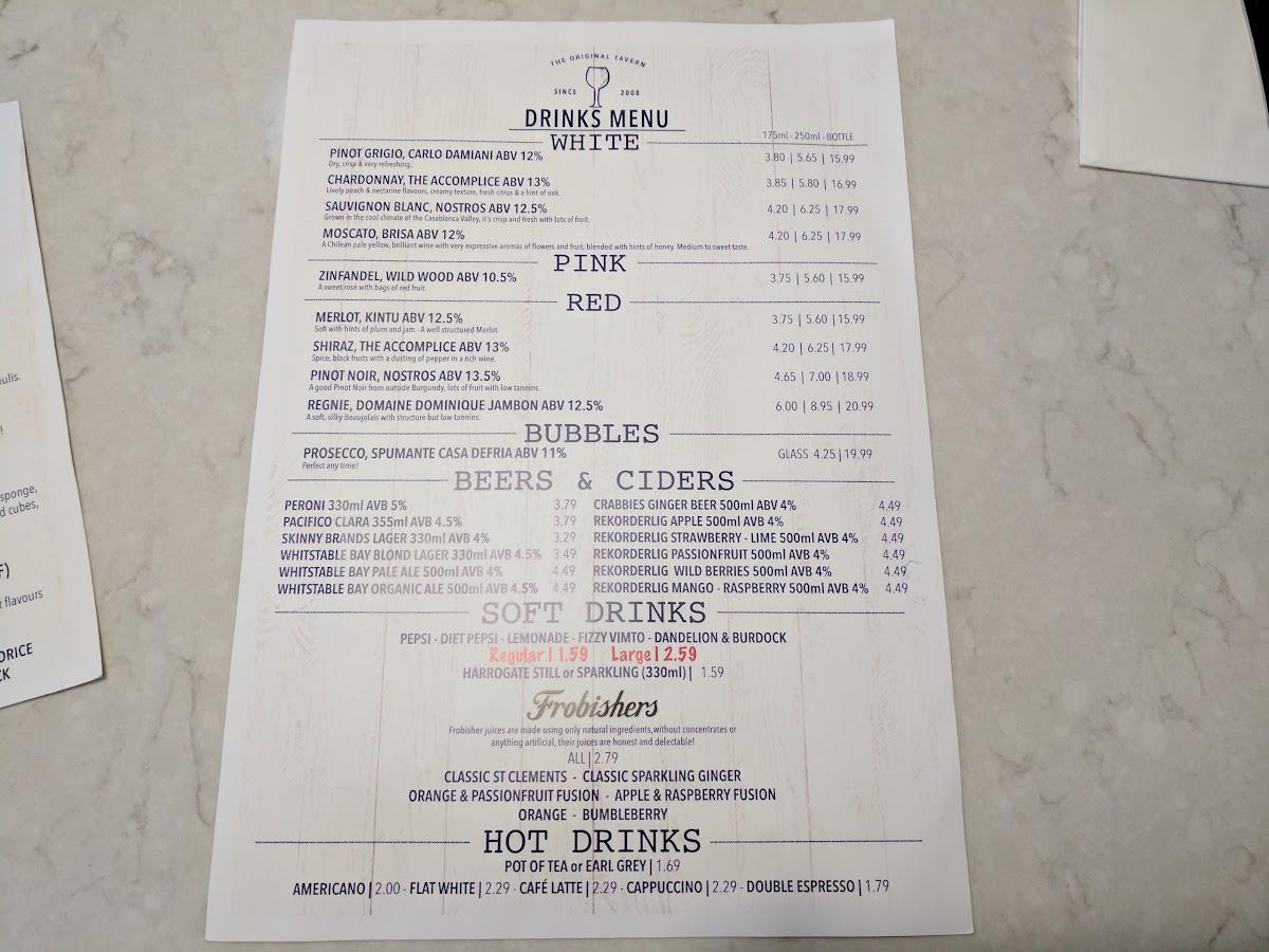 Menu at Banny’s British Kitchen restaurant, Colne
