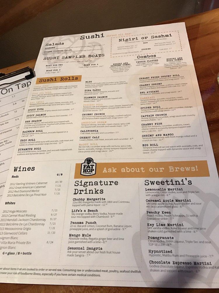 Menu at Chubby Trout restaurant, Elkhart, Plaza Ct