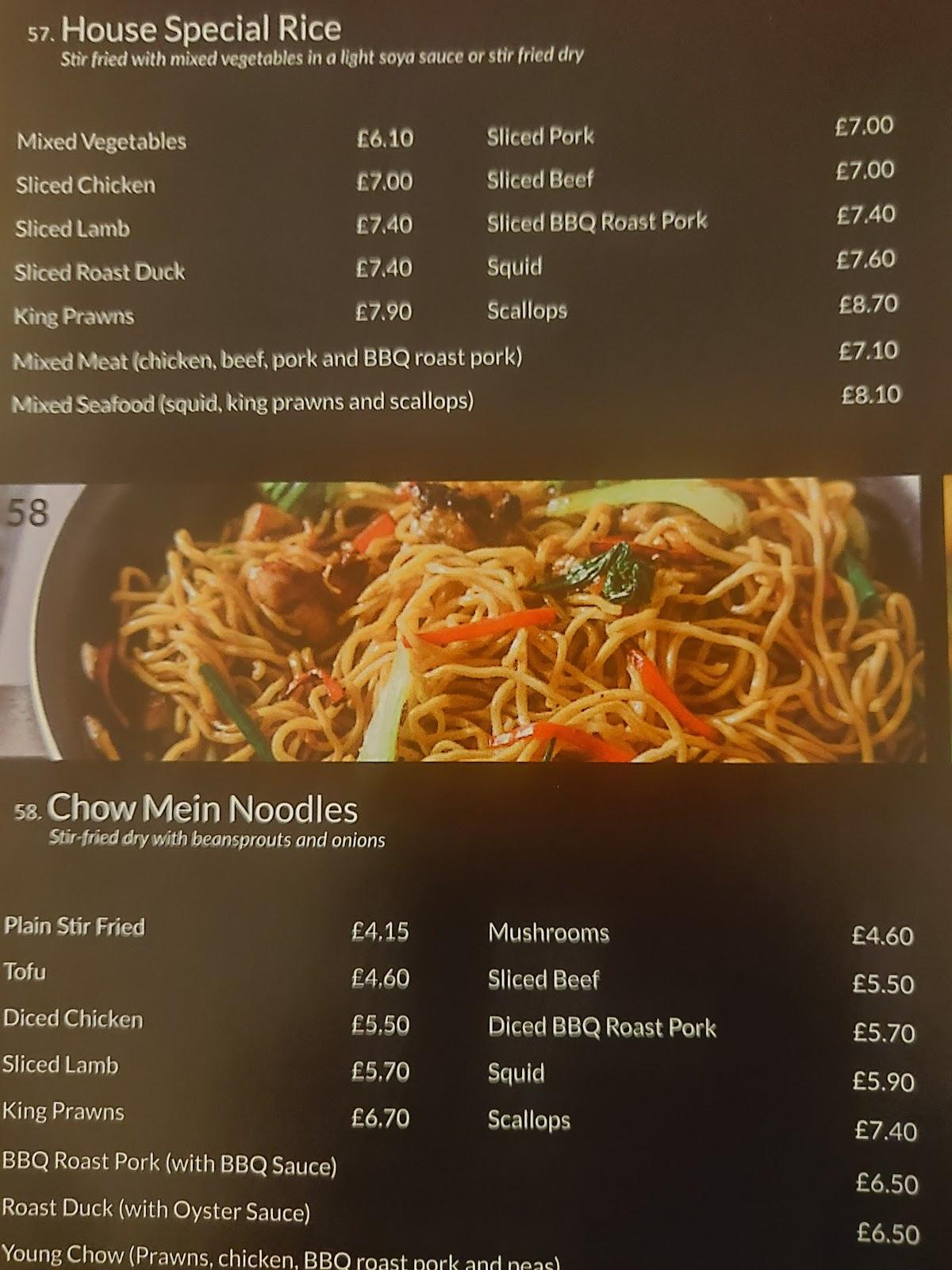 Menu at Chung's Chinese fast food, Hounslow, 13 New Heston Rd