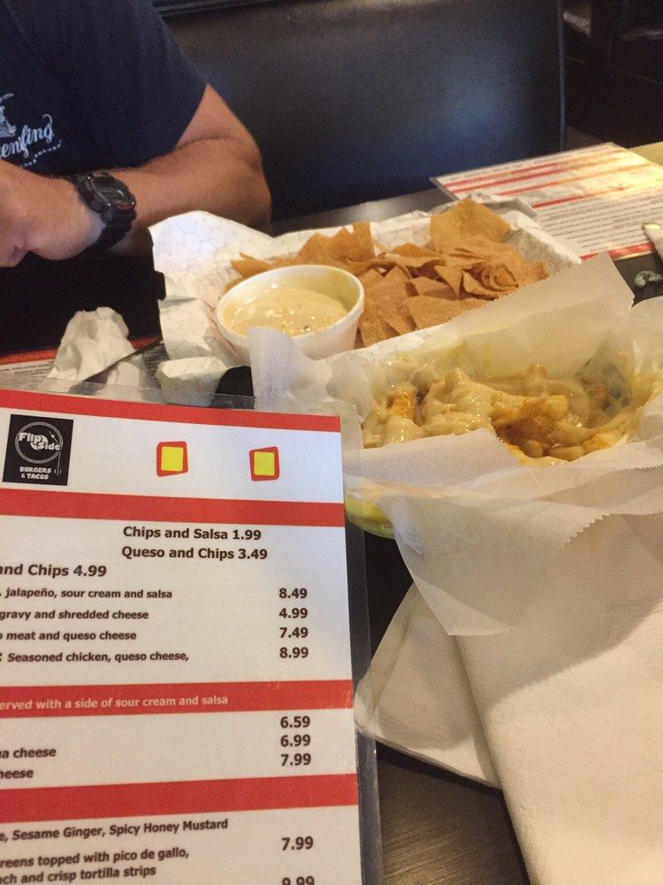 Menu at Flip Side Burgers and Tacos fast food, Columbus