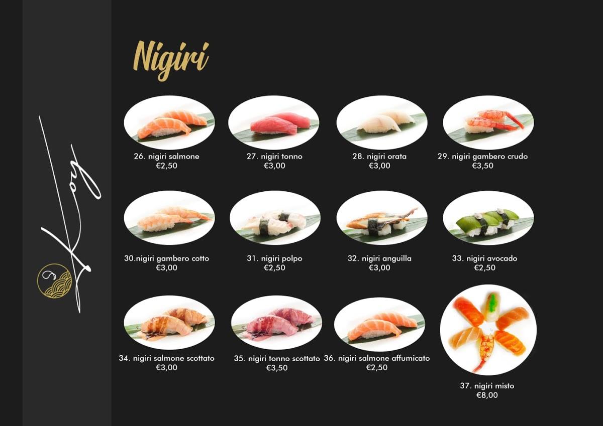 Menu at Koy Sushi restaurant, Palermo
