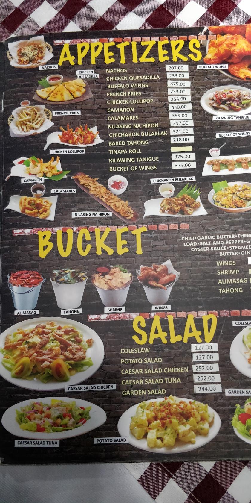 Menu at TOP RESTAURANT, Batangas