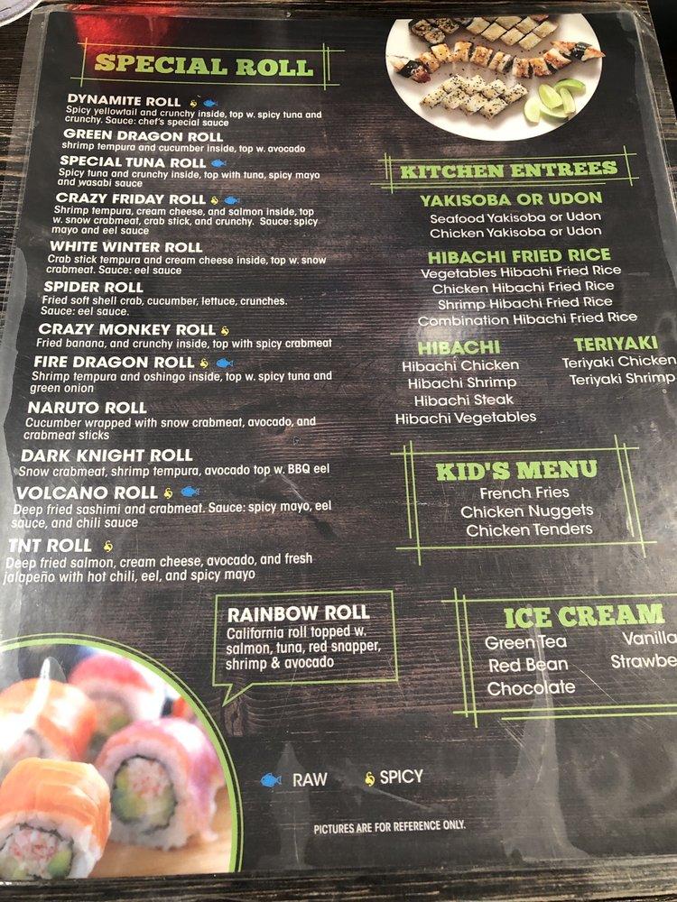 Menu at See-Wee-Roll Japanese Restaurant, Mobile
