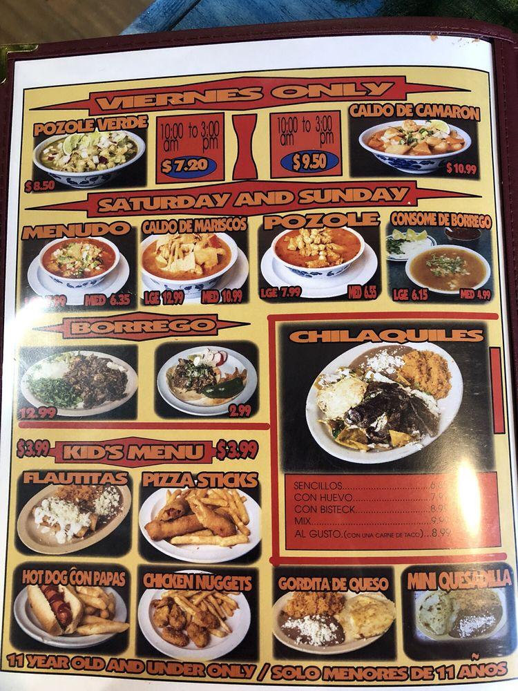 Carta del restaurante El Cuñado Mexican Cuisine, Rogers