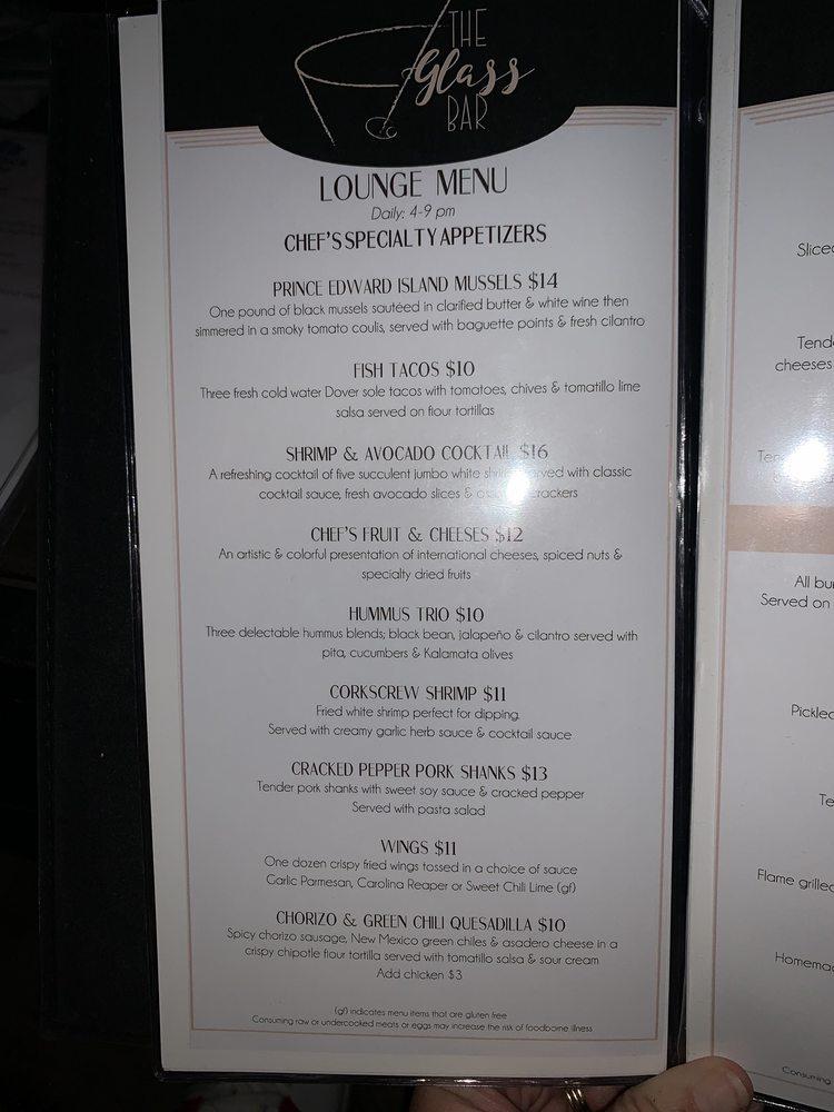 Menu at Peacock Room-Hassayampa Inn pub & bar, Prescott
