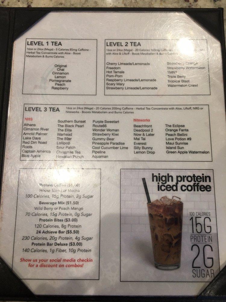 Menu at (Herbalife) Summit Nutrition pub & bar, Edmond