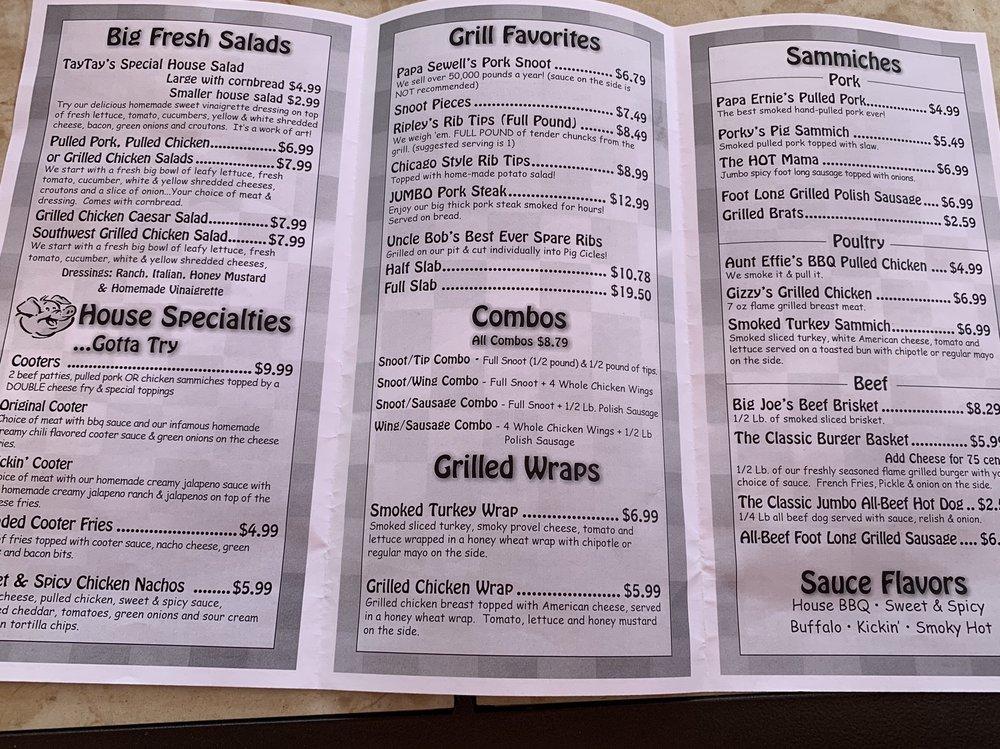 Menu at Big Mama's BBQ Express, Washington Park
