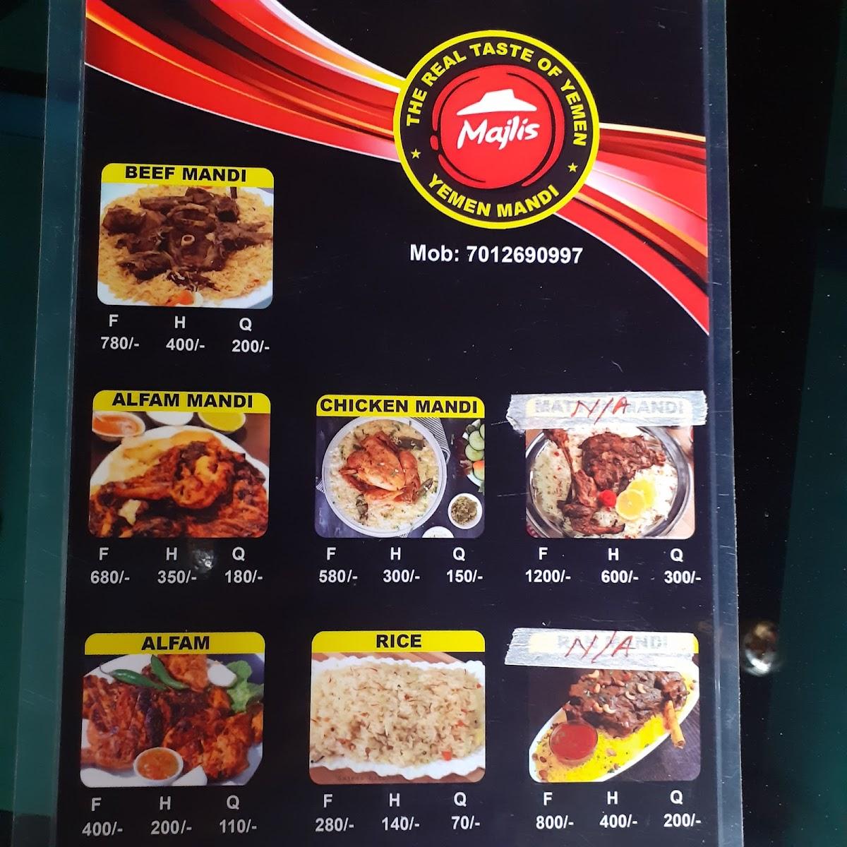 Menu at Majilis Mandhi Restaurant, Kuravilangad