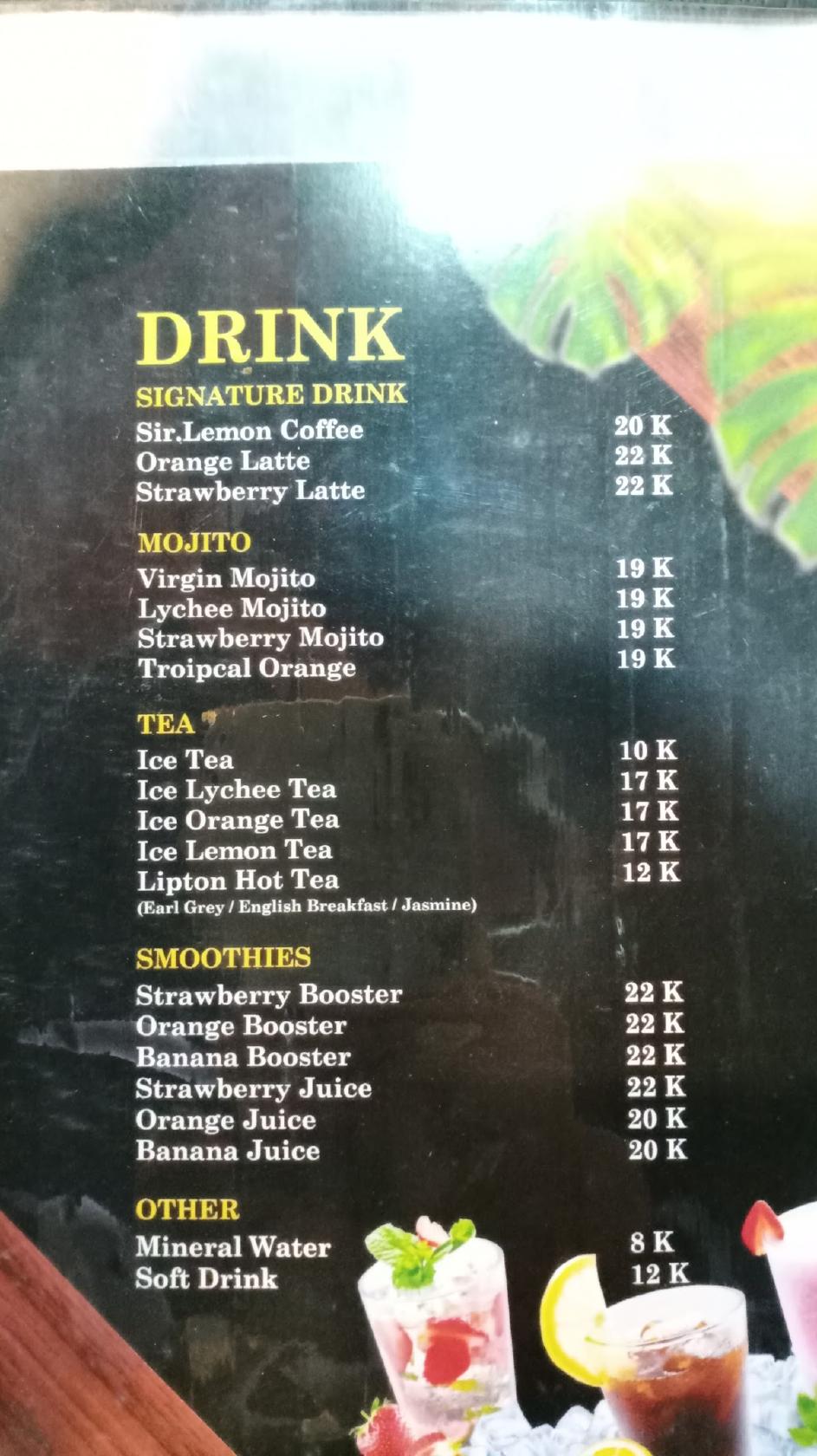 Menu at Sir.Loin Beef House, Bandung
