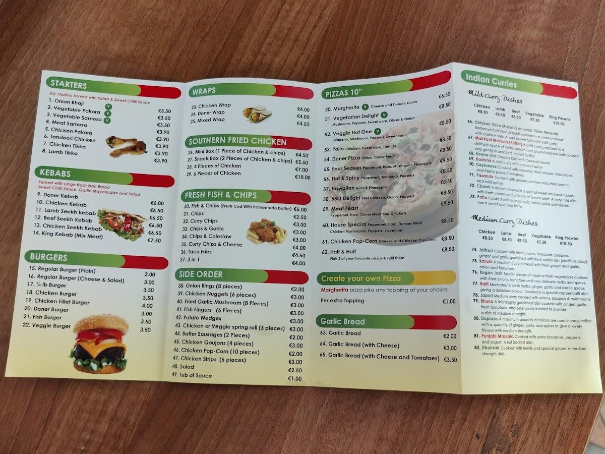 Menu at ALI G RESTAURANT, Kilrush